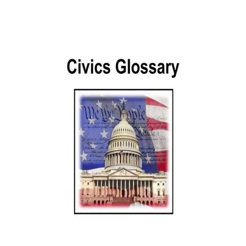 Civics Vocabulary | PPT