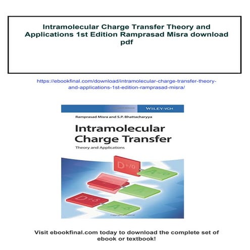 Intramolecular Charge Transfer Theory and Applications 1st Edition Ramprasad Misra | PDF