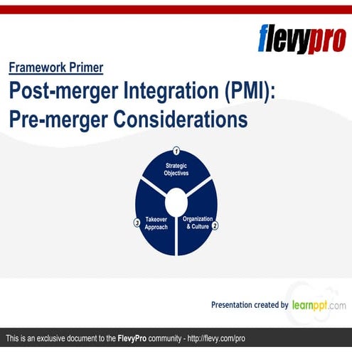 [Whitepaper] Post-merger Integration (PMI): Pre-merger Considerations | PPT
