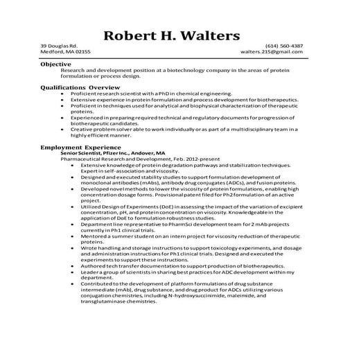 Resume Robert Walters Spring 2015_2 | DOCX