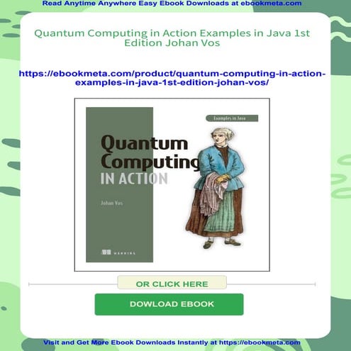 Quantum Computing in Action Examples in Java 1st Edition Johan Vos | PDF