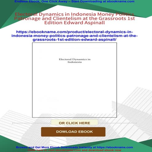 Electoral Dynamics in Indonesia Money Politics Patronage and ...