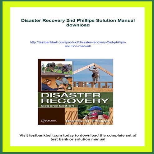 Disaster Recovery 2nd Phillips Solution Manual | PDF