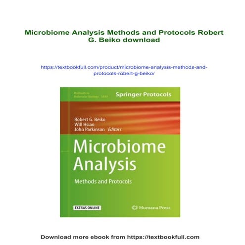 Microbiome Analysis Methods and Protocols Robert G. Beiko | PDF