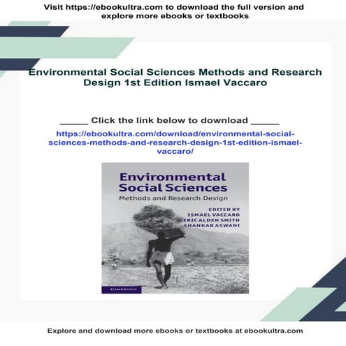 Environmental Social Sciences Methods and Research Design 1st Edition ...