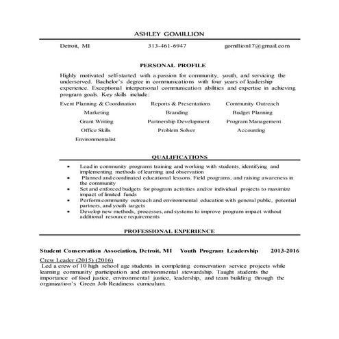 Resume-Gabi Teal 12-2014 | PDF