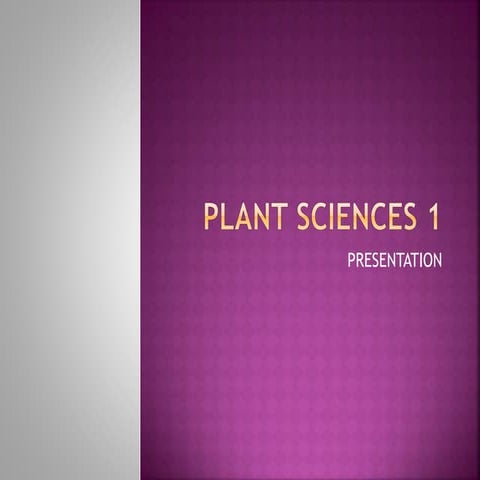 Plant Sciences | PPTX