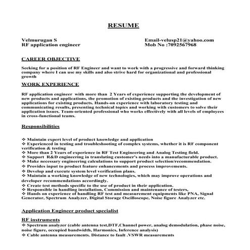 RF Resume | PDF