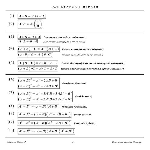 podsetnik-iz-matematike-formule | PDF