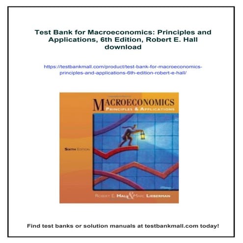 Test Bank for Macroeconomics: Principles and Applications, 6th Edition ...