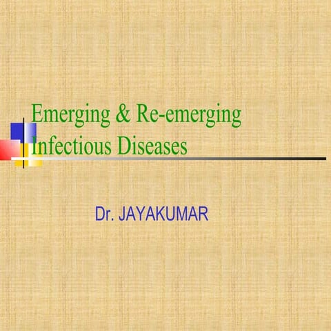 Emerging and reemerging infectious diseases | PPTX