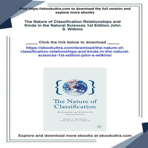 The Nature of Classification Relationships and Kinds in the Natural ...