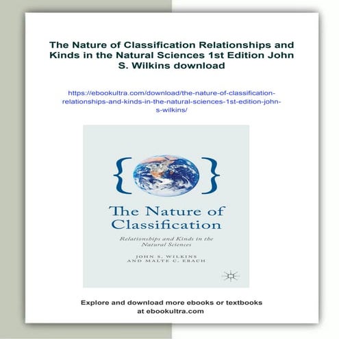 The Nature of Classification Relationships and Kinds in the Natural ...