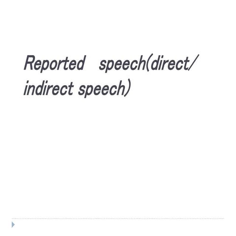 Mastering Reported Speech in English: Tenses, Pronouns, and Expressions ...