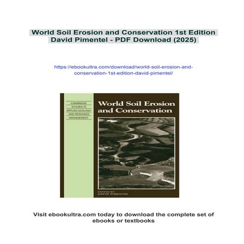 World Soil Erosion and Conservation 1st Edition David Pimentel | PDF