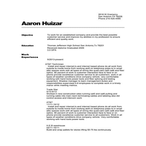 aaron resume | PDF