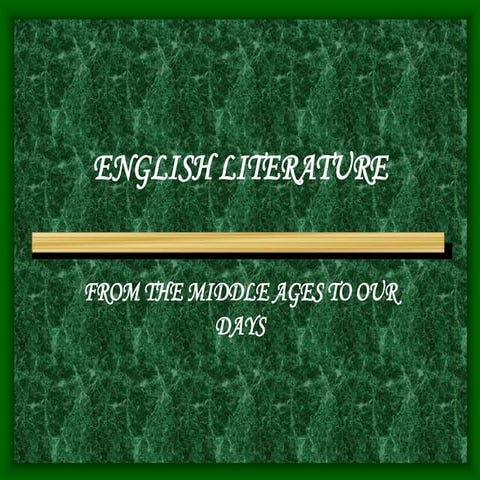 EUROPEAN LITERATURE | PPTX