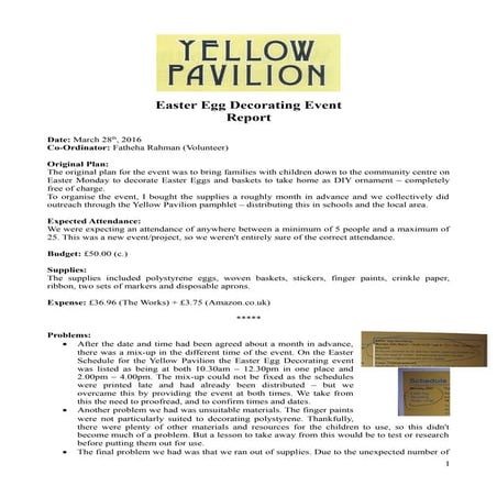 Easter Egg Decorating - Report | DOC