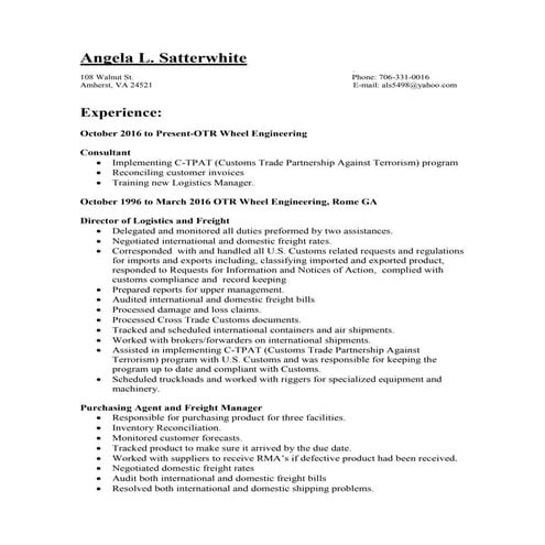 ALS RESUME 2016pdf | PDF | Logistics and Transportation Industry ...