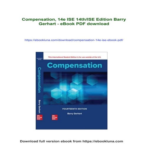 Compensation, 14e ISE 14th/ISE Edition Barry Gerhart - eBook PDF | PDF