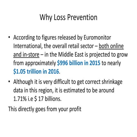 Why Loss Prevention | PPT