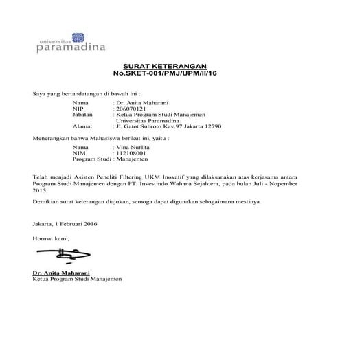 Research Assistant Certificate from Department of Management ...