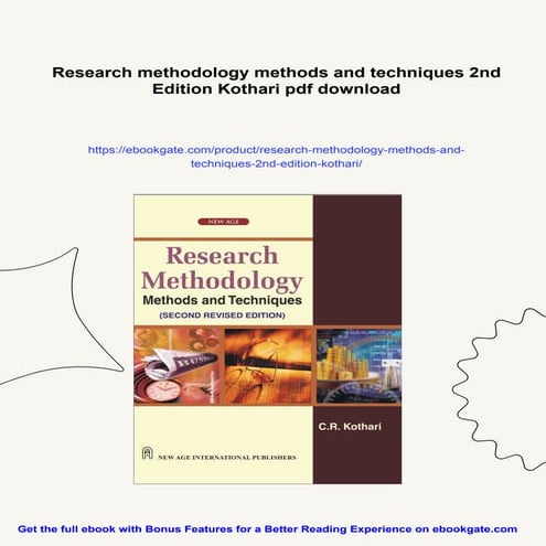 Research methodology methods and techniques 2nd Edition Kothari | PDF