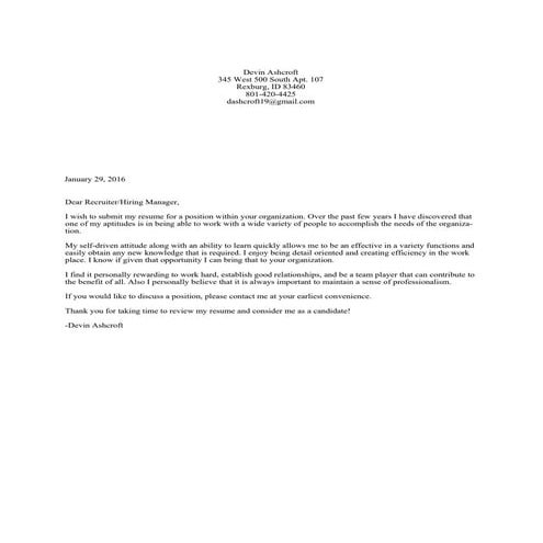 SLP Letter of Recommendation