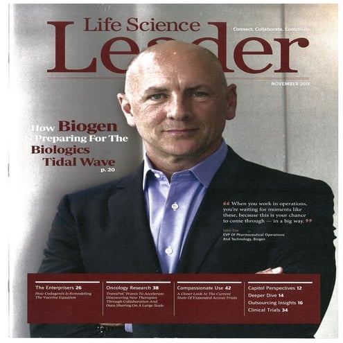 Life Science Leader Article November, 2015 | PDF