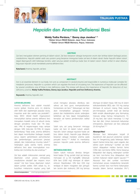 patofisiologi anemia defisiensi besi | PPT