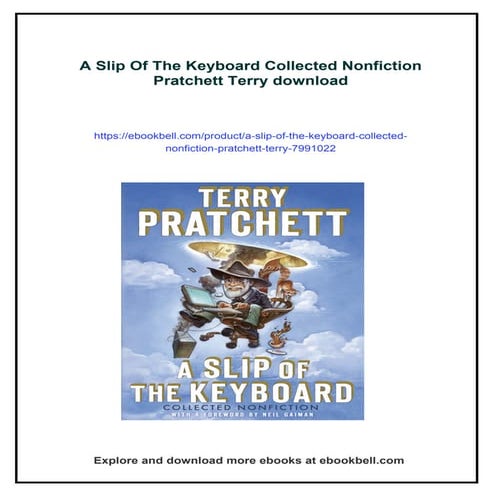 A Slip Of The Keyboard Collected Nonfiction Pratchett Terry | PDF