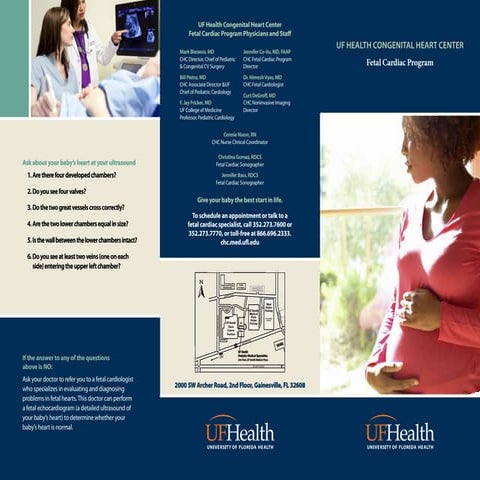 UF Health CHC Fetal Cardiac Brochure 5-2015 | PDF
