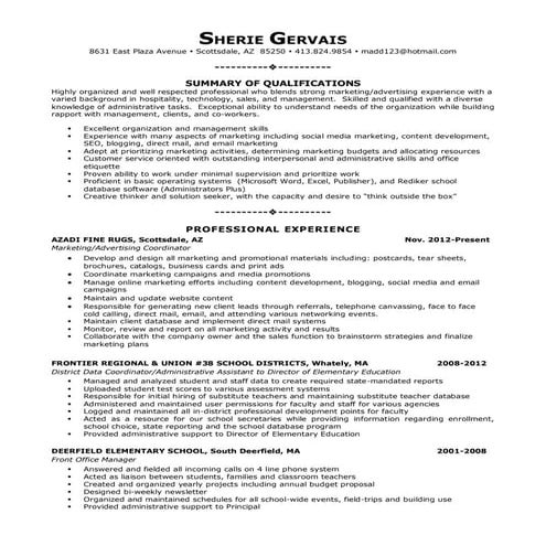Jennifer Hurst 2013 Professional Resume | PDF