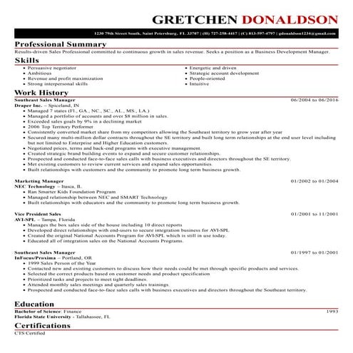 Gretchen Donaldson Resume 2016 | PDF