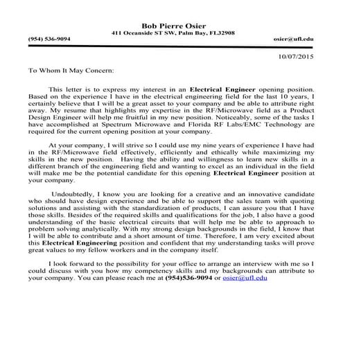 BOB OSIER'S COVER LETTER_TSAE_Gen | DOC