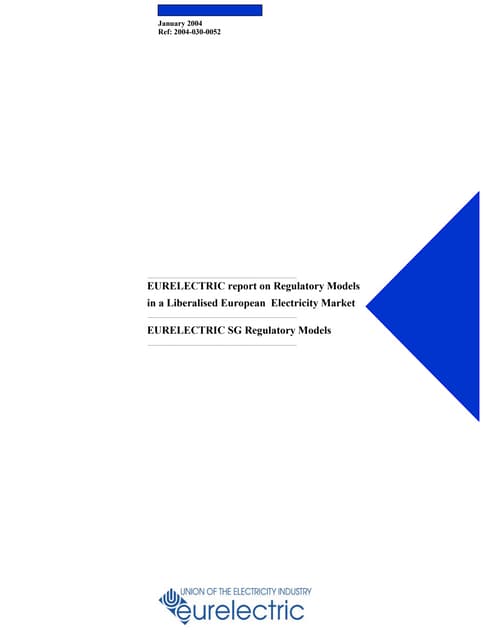 Electricity Markets Regulation - Lesson 1 - Regulation General ...
