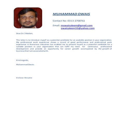 Owais CV | DOCX