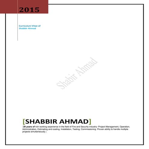 Resume - Shabbir Ahmed 1 | DOC
