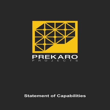 Prekaro Projects - Statement of capabilities | PDF