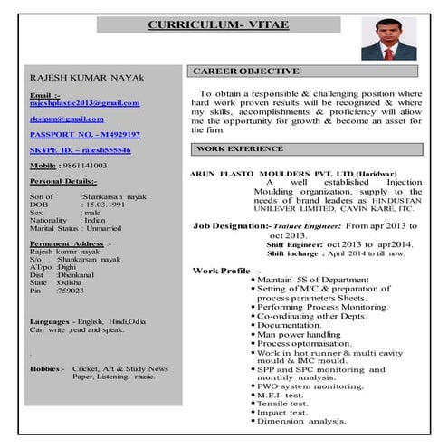 rajesh's Resumes | DOCX