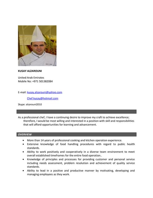 CLASSIC KITCHEN BRIGADE | PPT