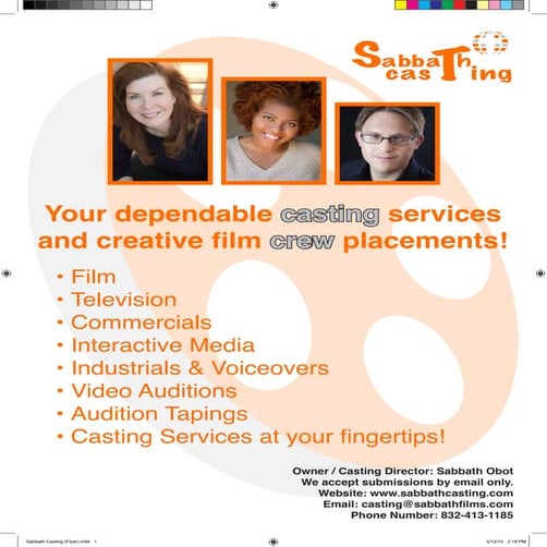 Sabbath Casting (Flyer) | PDF