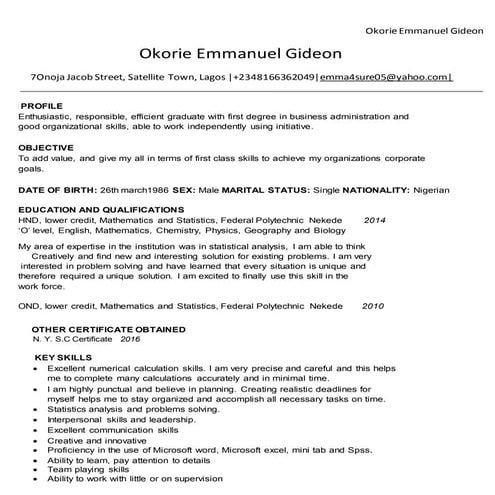 Emmanuel Okorie Gideon CV(1) | DOCX