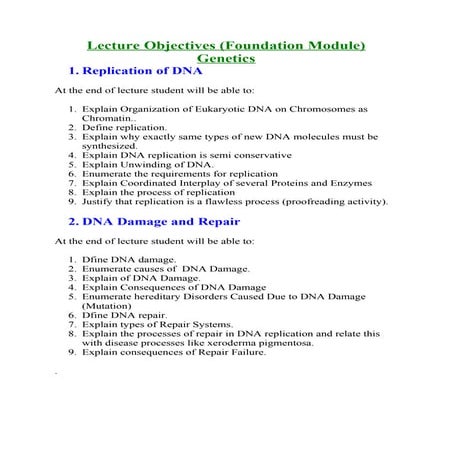 39 objectives fm - genetics | DOC