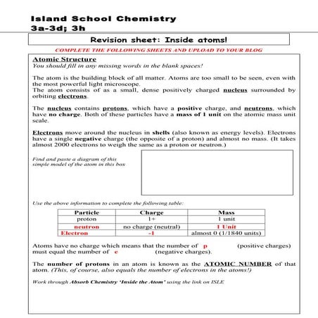 3a d,3h atomic structure info + qs | DOC | Chemistry | Science