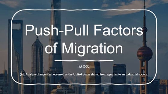 Push vs. Pull Factors and Immigration | PPTX