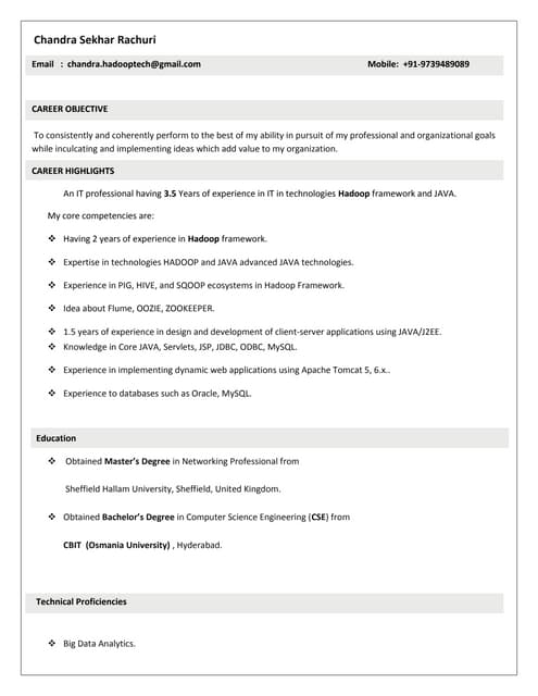 Ravikumar_Resume | DOC | Databases | Computer Software and Applications