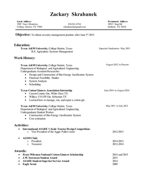 Resume MT III - TTU | DOCX