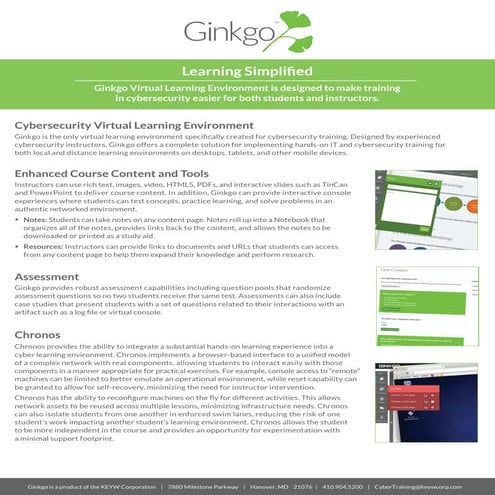 Ginkgo_Factsheet_v2 | PDF | Educational Assessment | Education