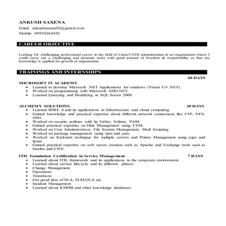Ankush Saxena Resume (1) | PDF